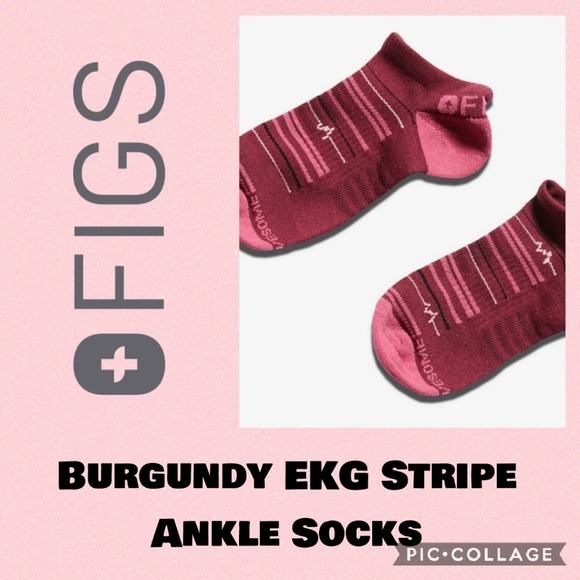 Figs | Accessories | Figs Burgundy Ekg Stripe Sp | Poshmark